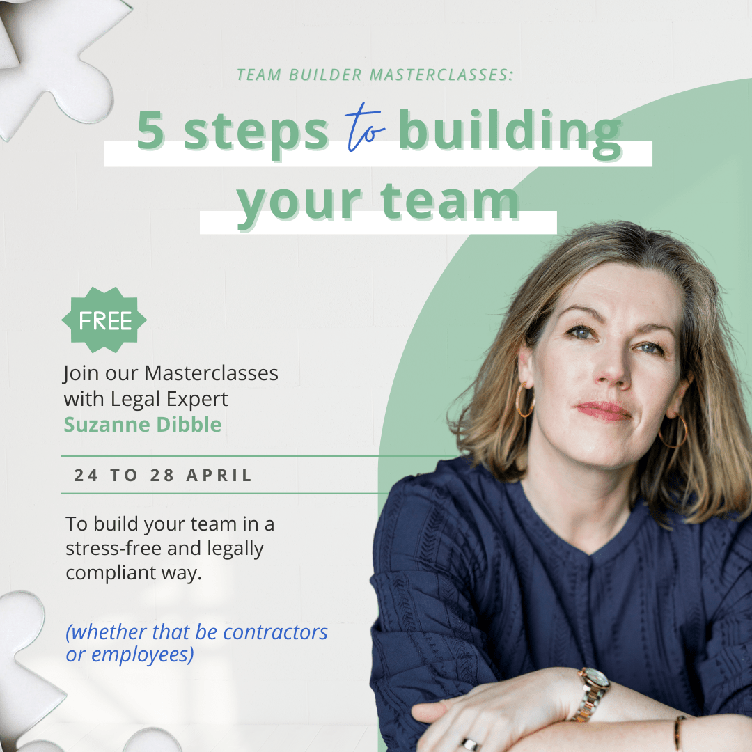5 Day Team Building Masterclasses with Suzanne Dibble | Small Business Legal Academy